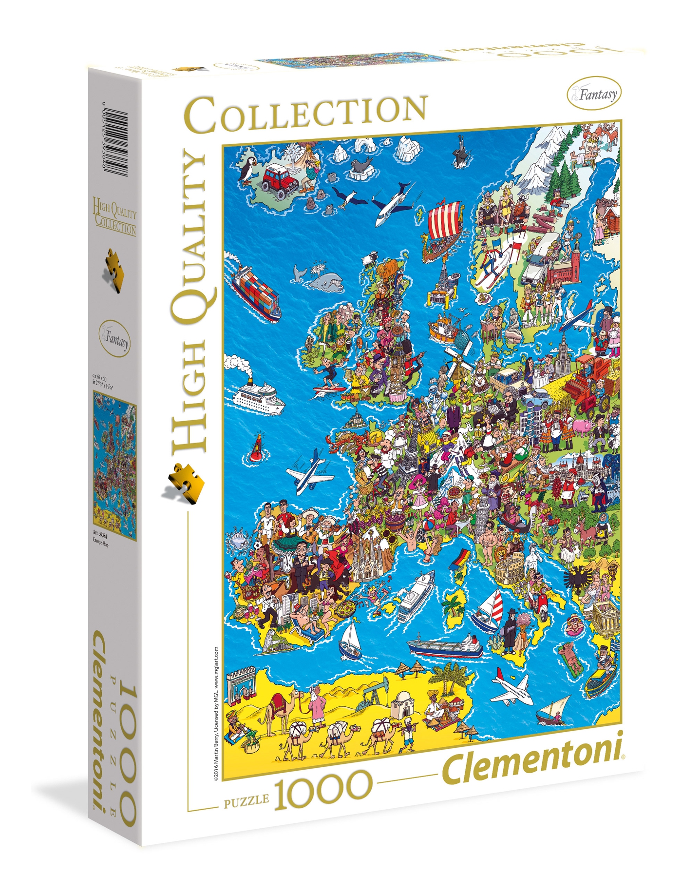 Europe Map - 1000 pcs - High Quality Collection - Clementoni