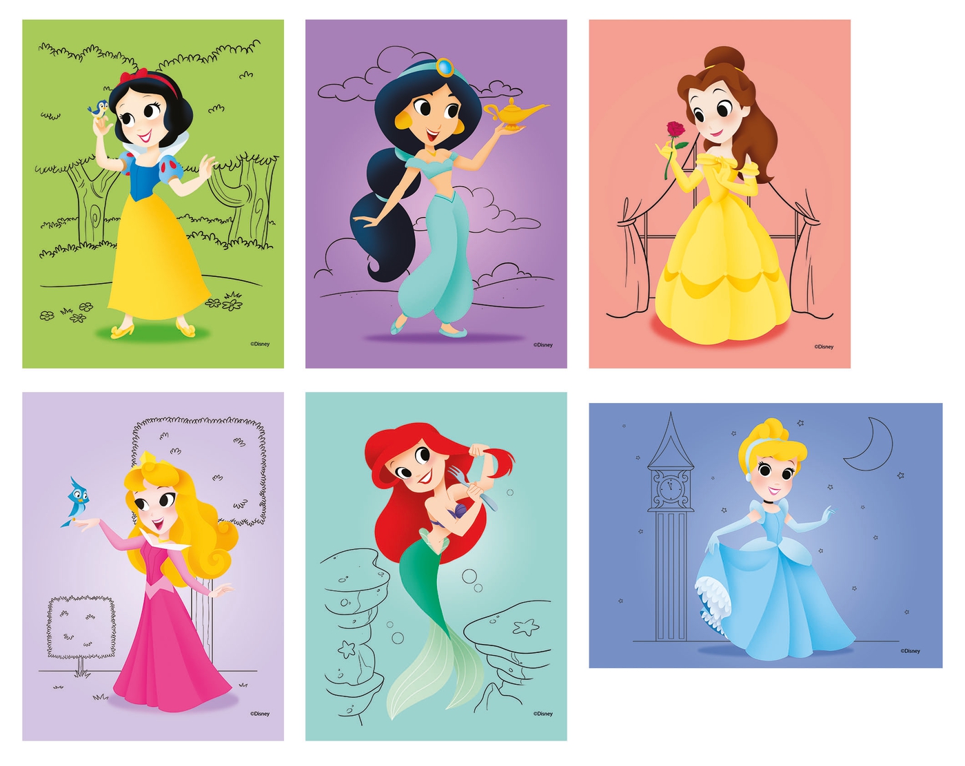 6 Disney Princesses