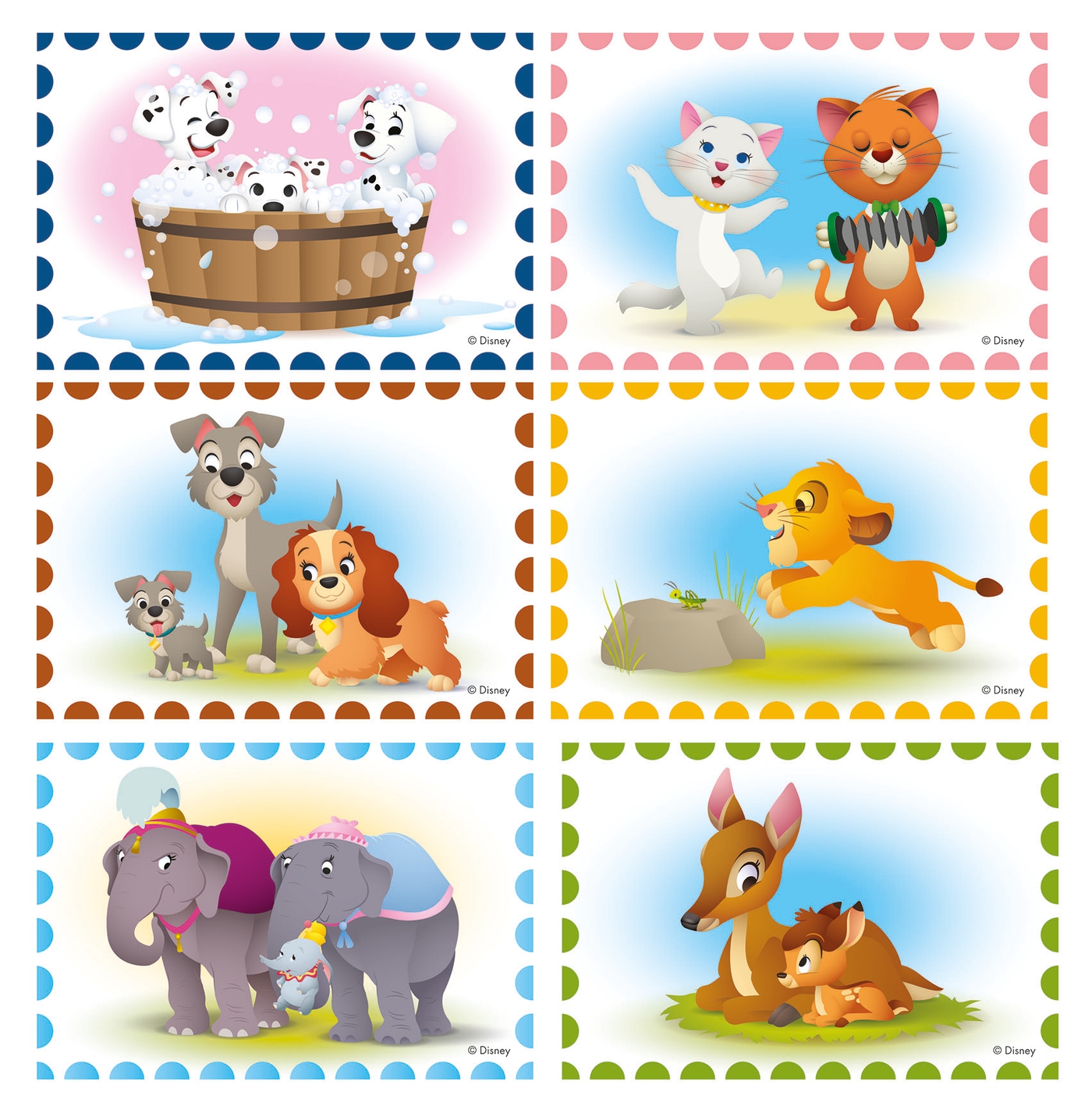 Disney Animal Friends - 6 pièces - Cubes - Clementoni