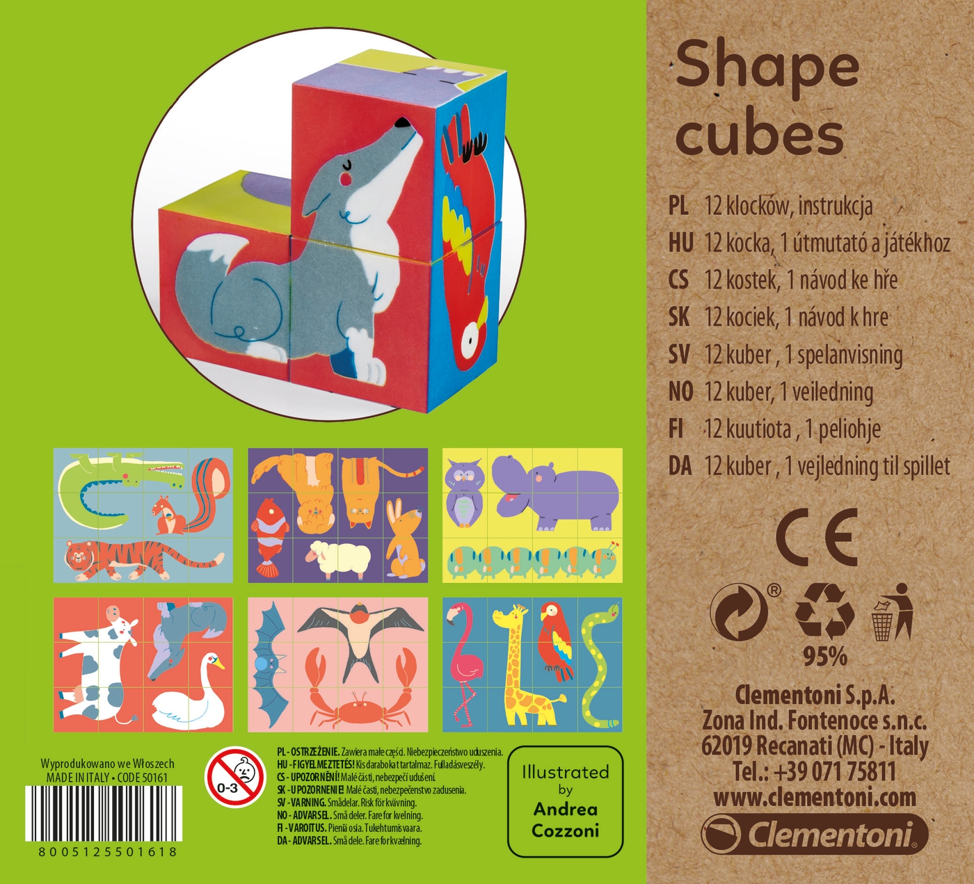 Shapes Cubes – Animals - Clementoni