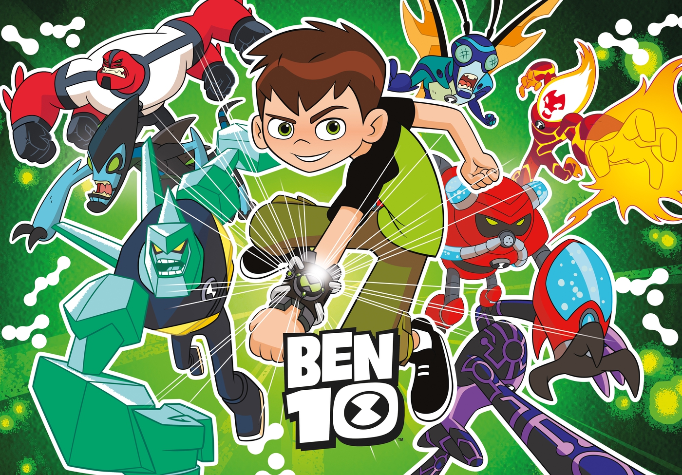 Ben Ten - 104 pcs - SuperColor Fluorescent Puzzle - Clementoni